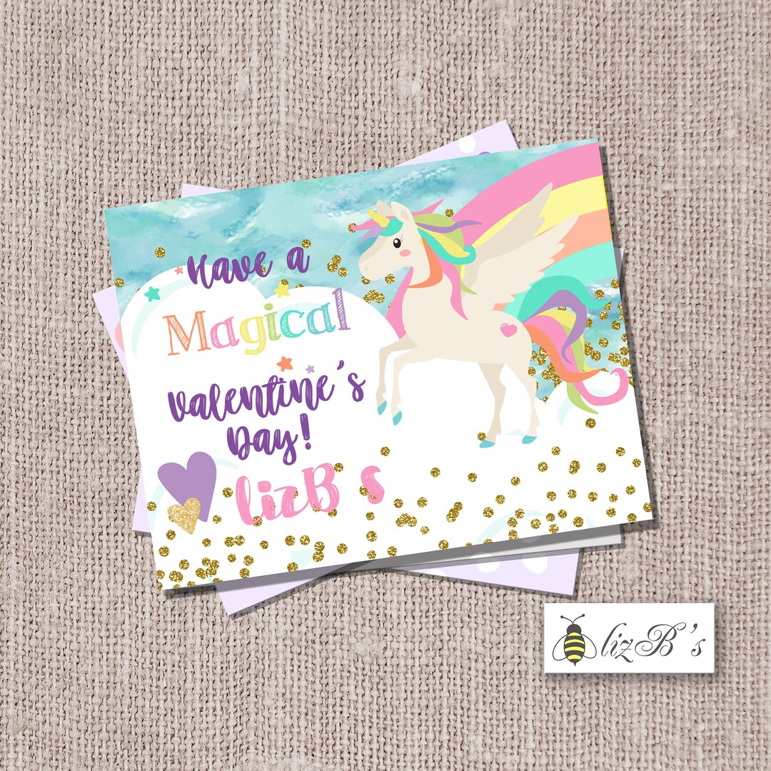 Unicorn Valentines, Magical Unicorn Valentines Day Cards, Unicorn ...