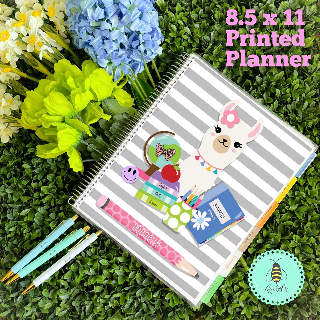 2024-2025 Teacher Lesson Planner in Llama Teacher Plan Book With Retro ...