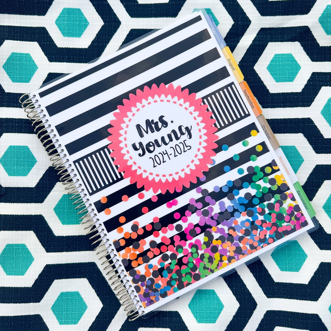 2025-2026 Lesson Planner for Teacher in Confetti - Etsy