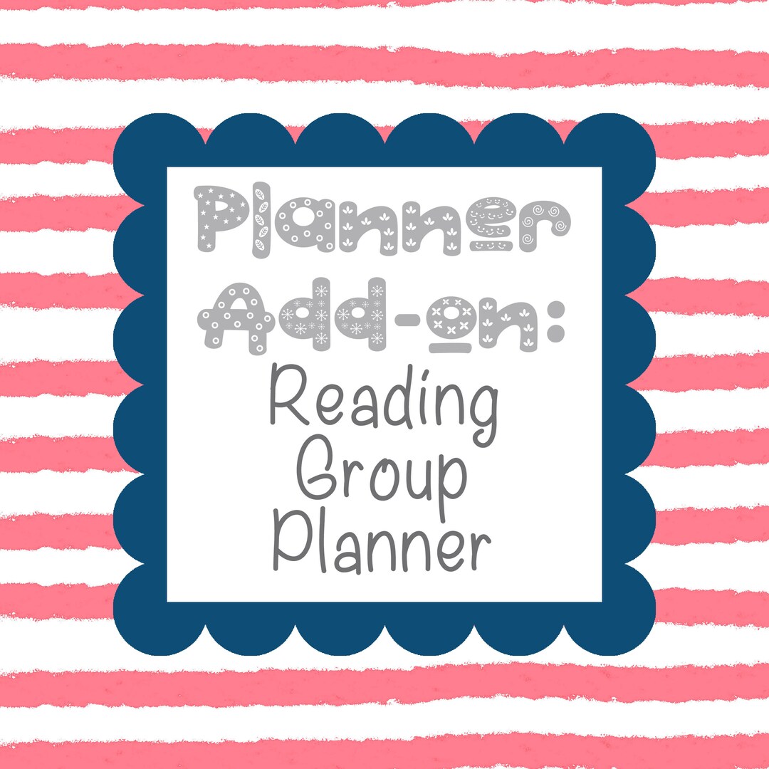 TEACHER PLANNER- Add-on- Reading Group Pages - Etsy
