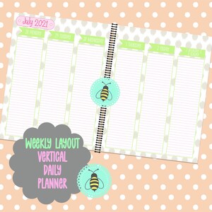 Teal Floral Ombre Planner//daily Planner W/appointment Times// Student ...