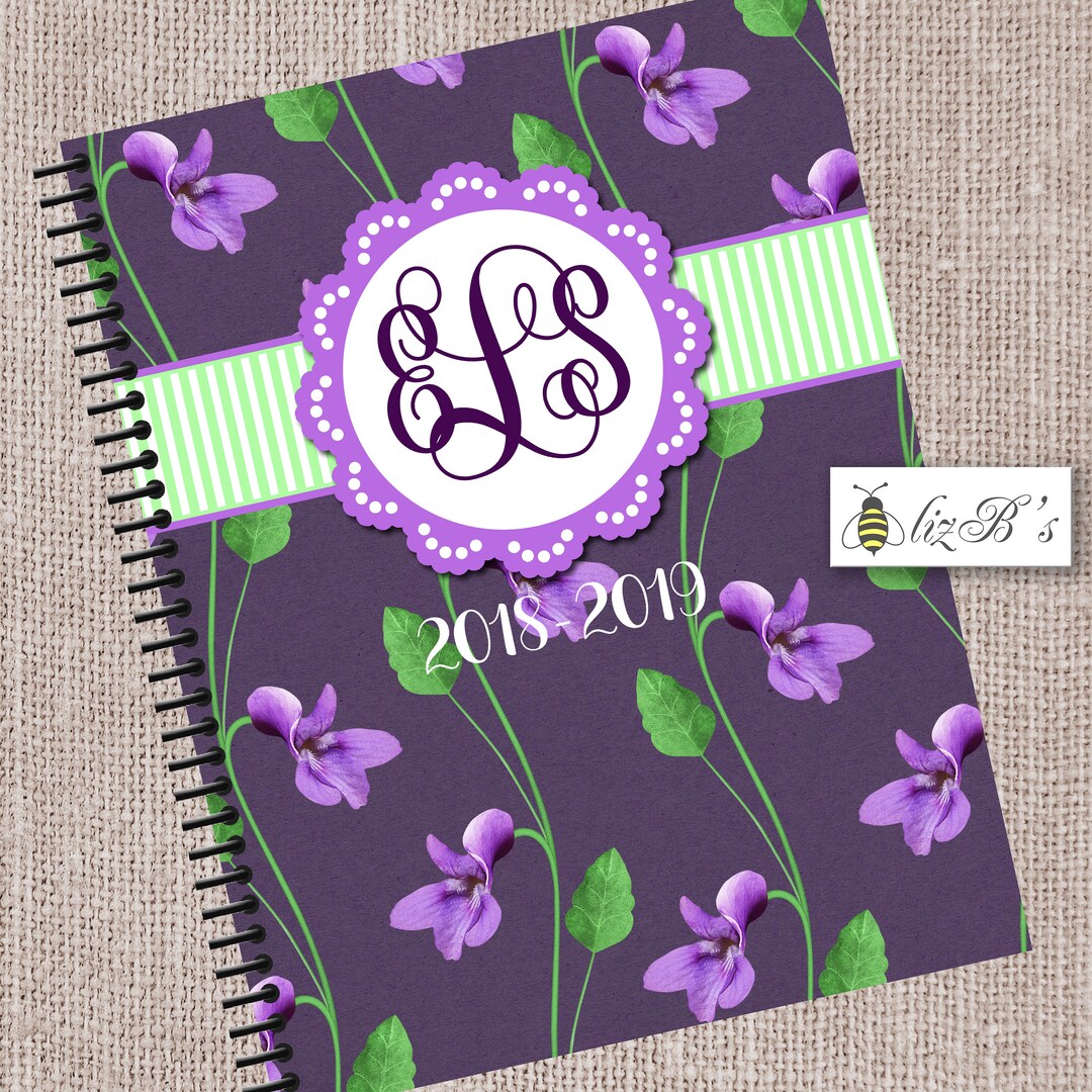 2025 Purple Iris Teacher Planner// Floral Teacher Planner// Customized ...