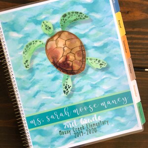 Fiesta Floral Teacher Planner// Navy and Hot Pink Teacher Planner ...