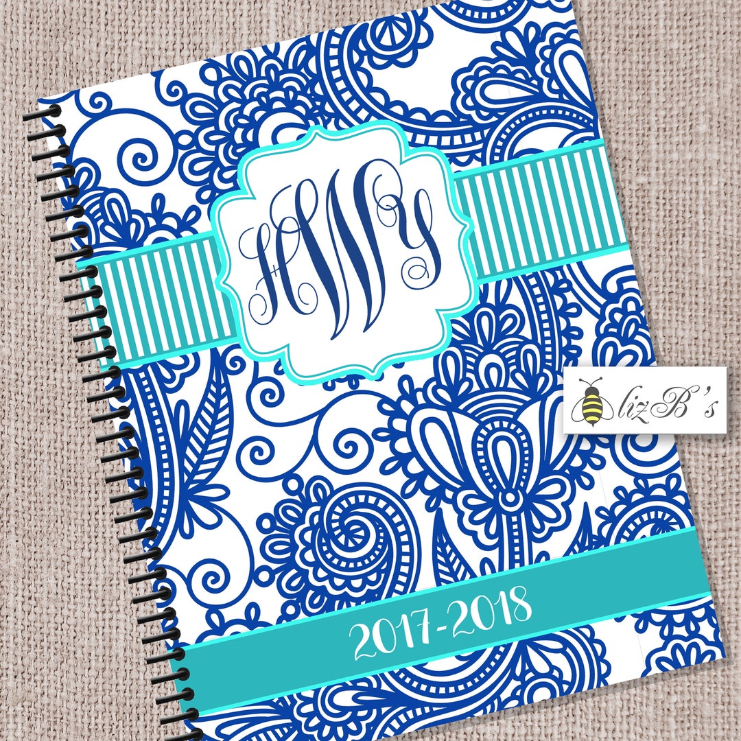 Blue and Teal Paisley Teacher Planner// Paisley Teacher Planner ...