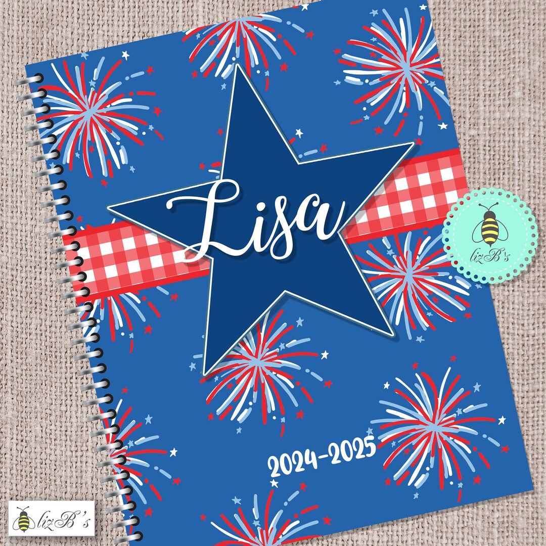 2024-2025 Fireworks Teacher Planner Printed Teacher Planner Custom ...