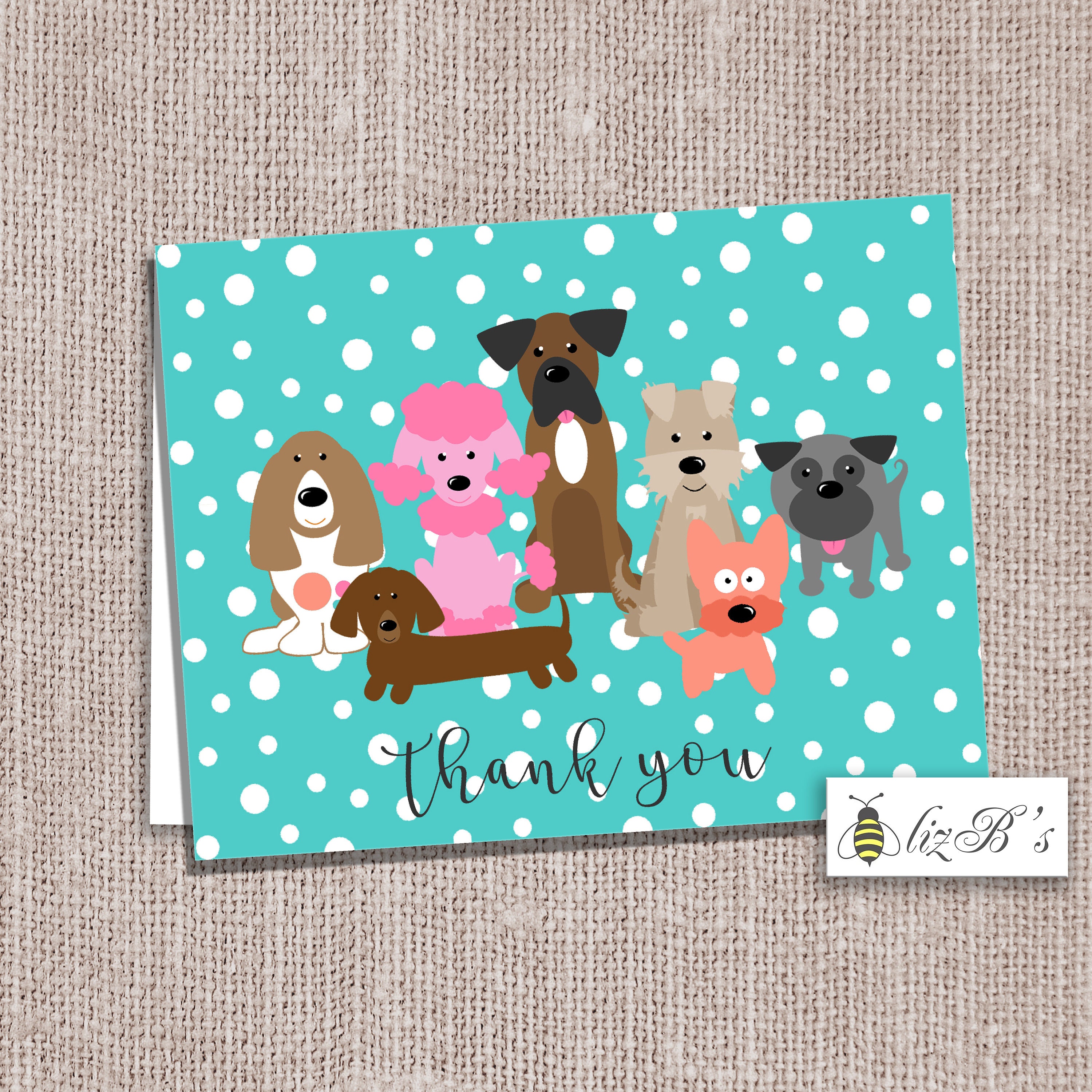 DOG Note Card Thank You Notes Stationery Pup Stationery | Etsy