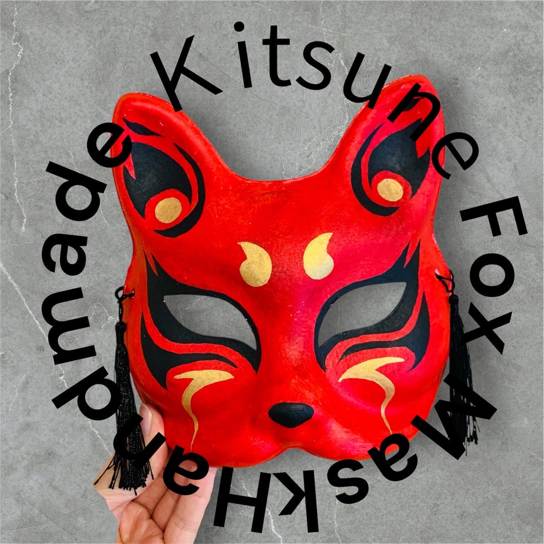 Handmade Kitsune Fox Mask From Toyokawa Inari, Japan | Lightweight ...
