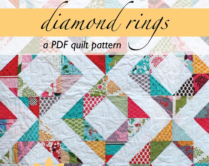 PDF Quilt Pattern // Diamond Rings - Etsy