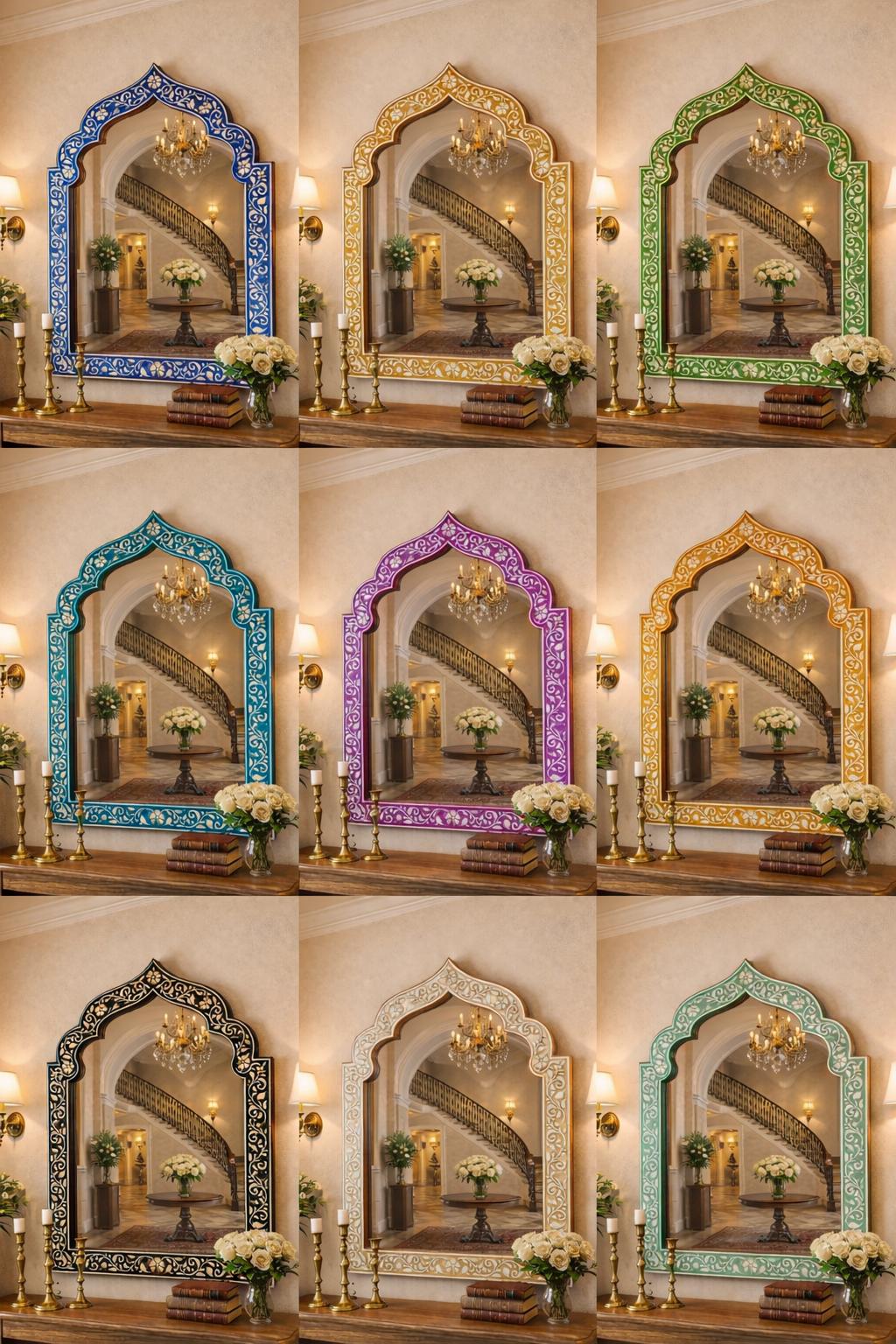 Handcrafted Inlay Elegant Mirrors Frame in Grand Foyer Details - Etsy