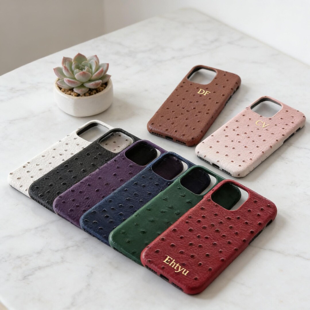 Personalized Ostrich Texture Phone Case, Customizable Design, a Perfect ...