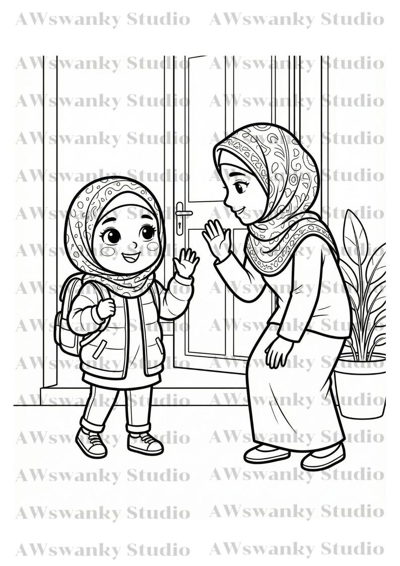 Islamic Kids Coloring Book | Cozy Muslim Girl Daily Activities | Cute ...