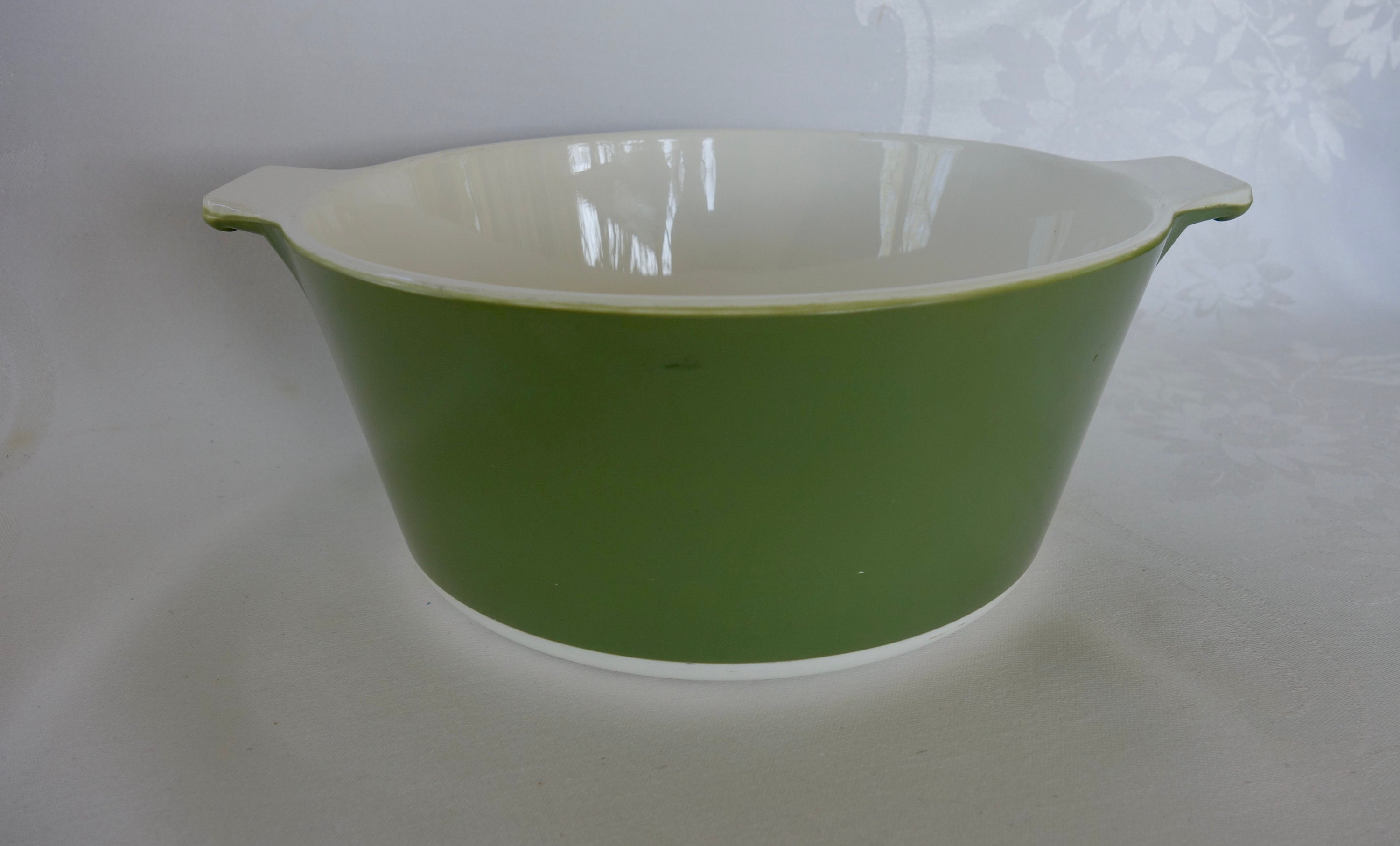 Corning Ware casseroles olive green white lids set of two | Etsy