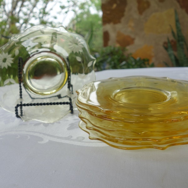 Yellow Glass Plate - Etsy