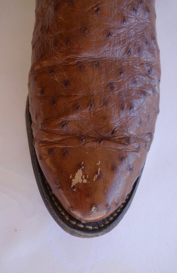 Vintage Larry Mahan's cowboy boots ostrich 11 D boot … - Gem
