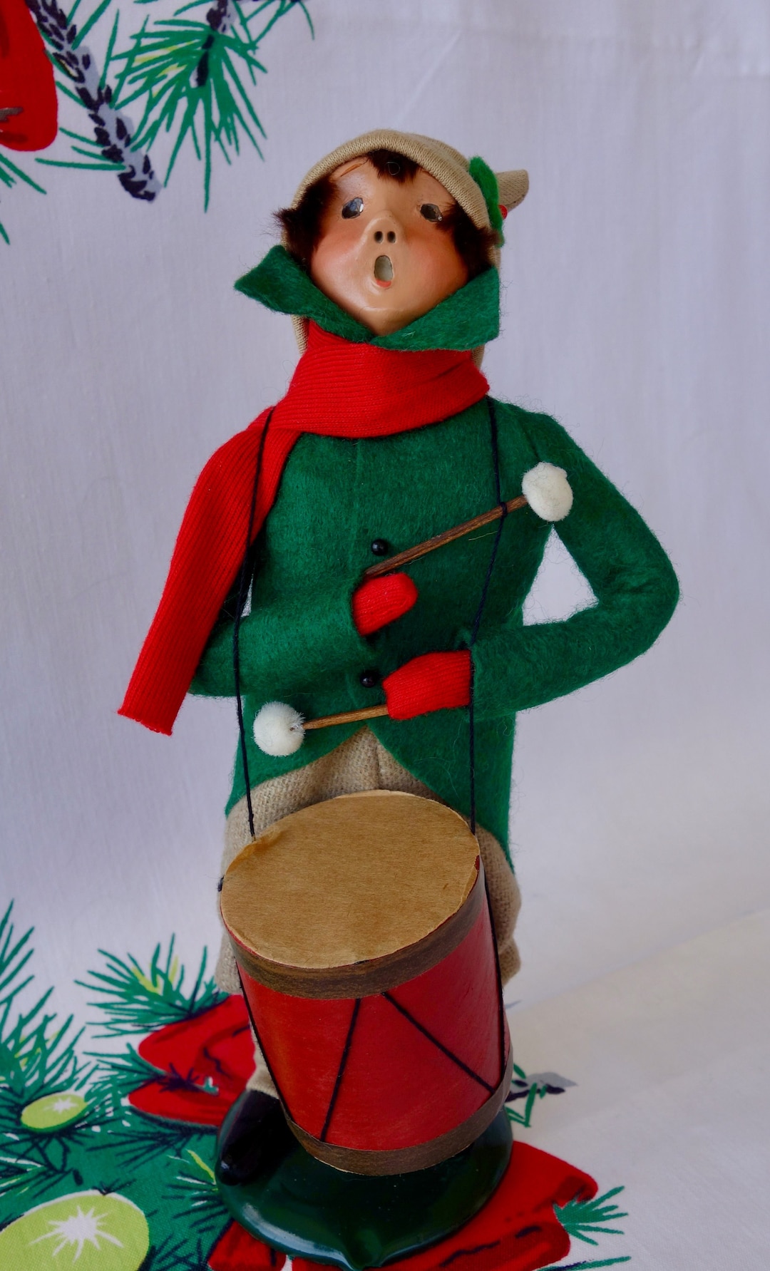 Vintage Christmas Caroler Figurine Carrying a Drum Around His Neck ...