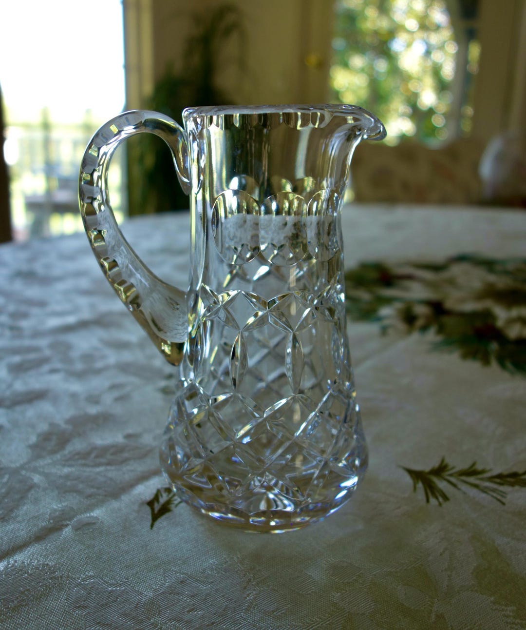Vintage Hand Cut Lead Crystal Pitcher Made in Poland 5 3/4" - Etsy