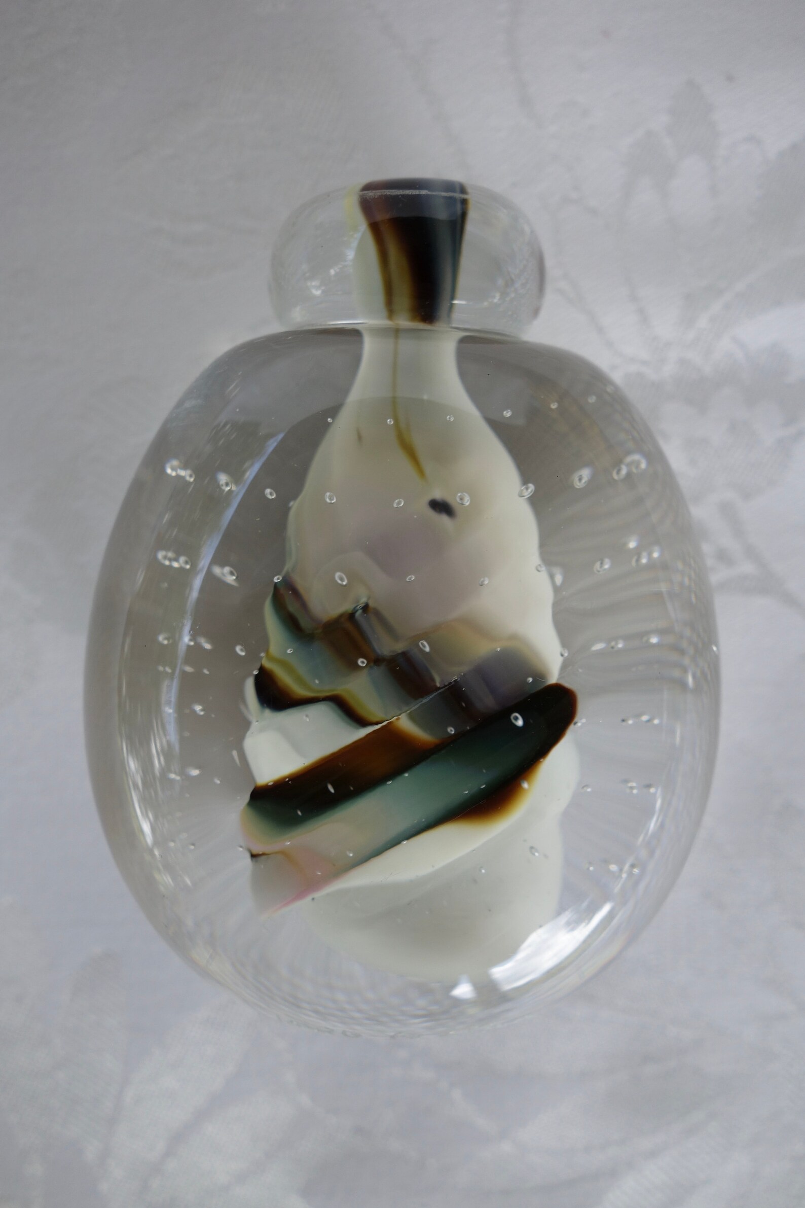 Karg Glassworks Art Glass Perfume Bottle With Rolled Neck and - Etsy