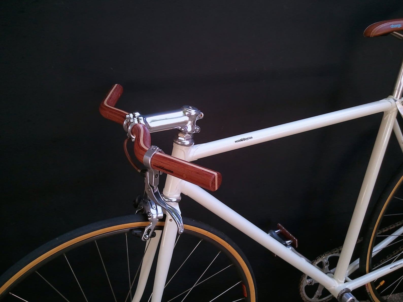 Bubinga and Ash Wood Moustache Bicycle Handlebar - Wooden Bicycle ...