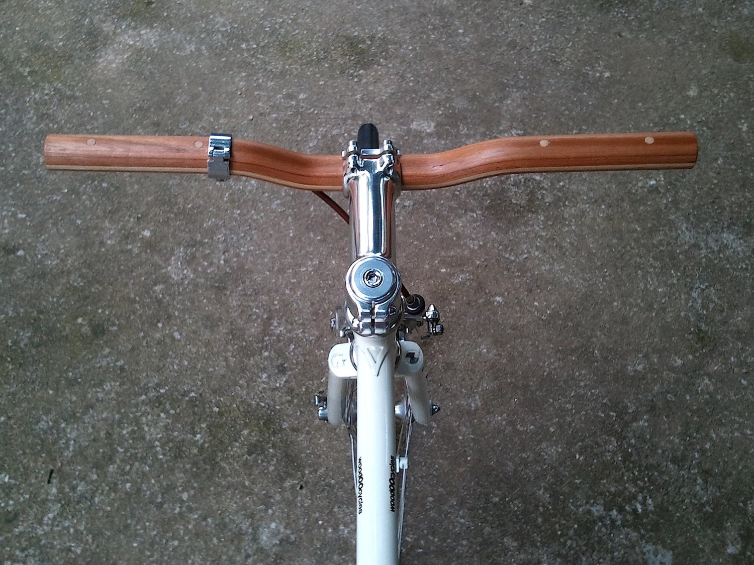 Cherry and Maple Wood Riser Bicycle Handlebar - Wooden Bicycle ...