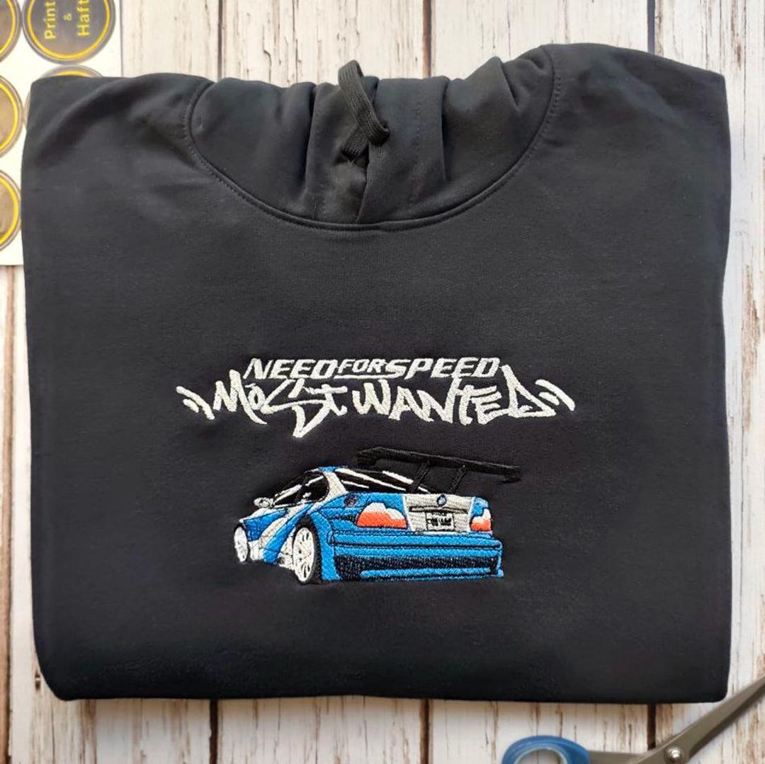 Need for Speed Most Wanted Embroidery Hoodie | NFS MW | BMW E46 | M3 ...
