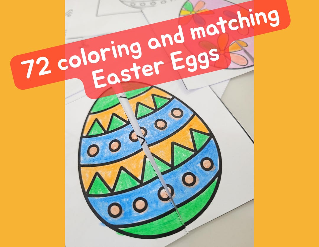 Color and Match Easter Egg Game Printable - Etsy