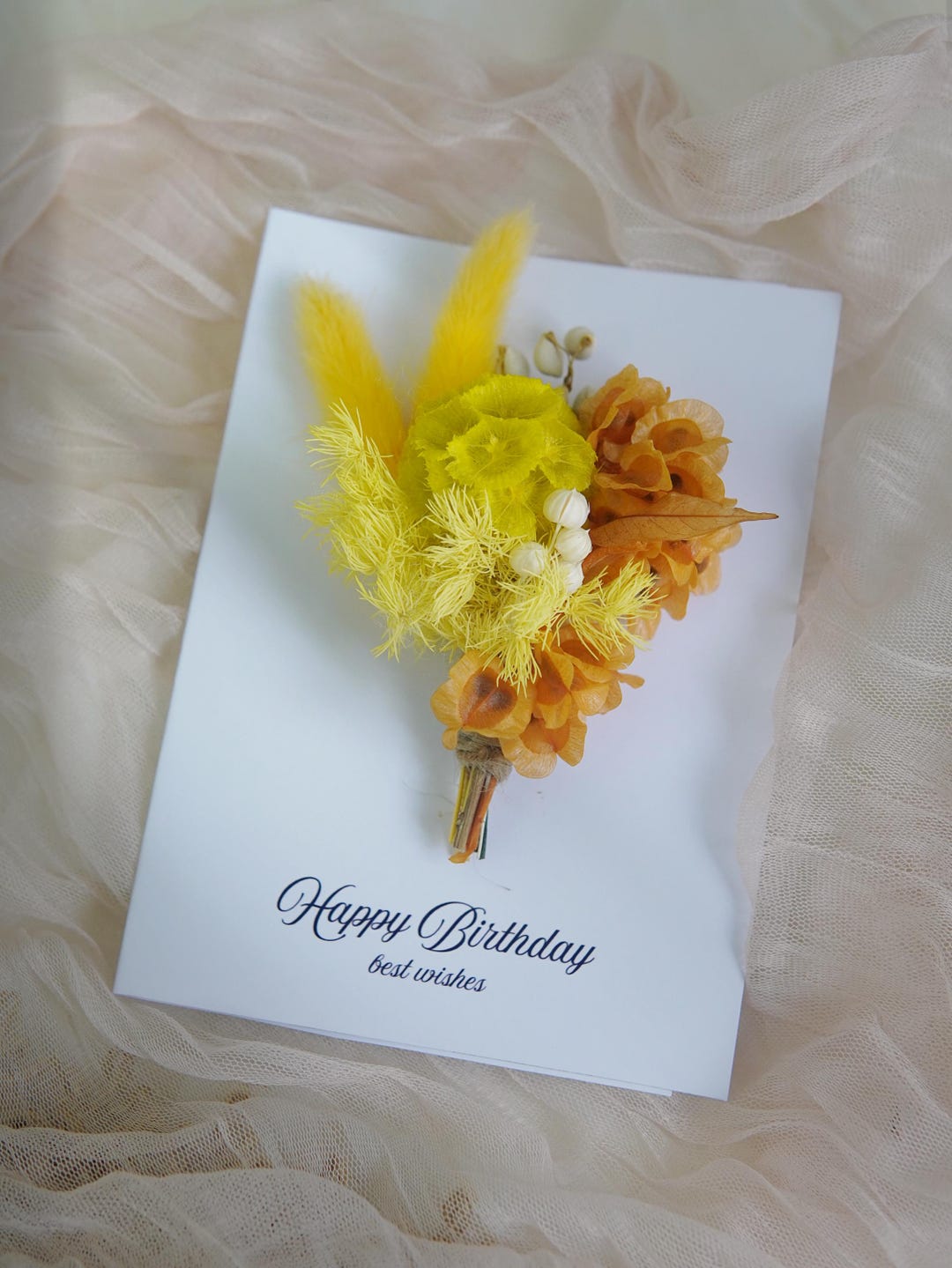Dried Flower Greeting Card|custom Card|birthday Card|, Personalised ...
