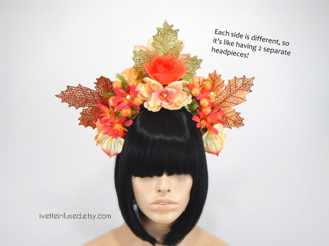 FOREST NYMPH Floral Headpiece Floral Headdress Hand Crafted Floral ...