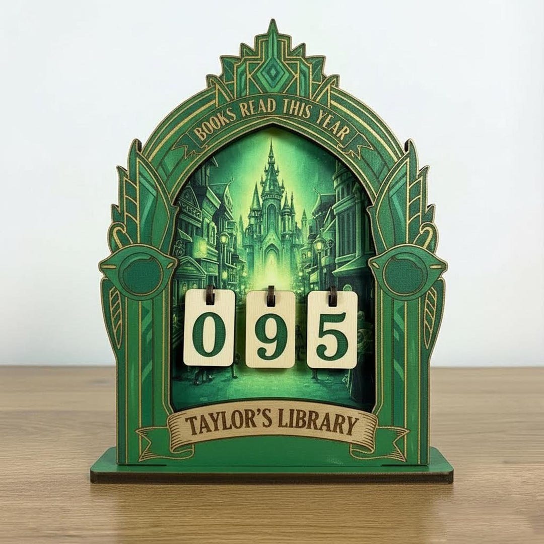 Custom Wicked Book Tracker, Pink Green Witch Library Decor Gifts ...