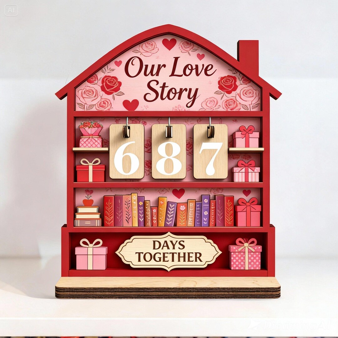 Personalized Days in Love Tracker Sign, Couple Day Counter, Romantic ...