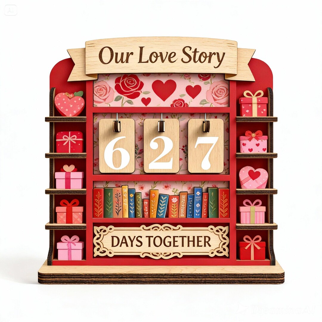 Personalized Days in Love Tracker Sign, Couple Day Counter, Romantic ...