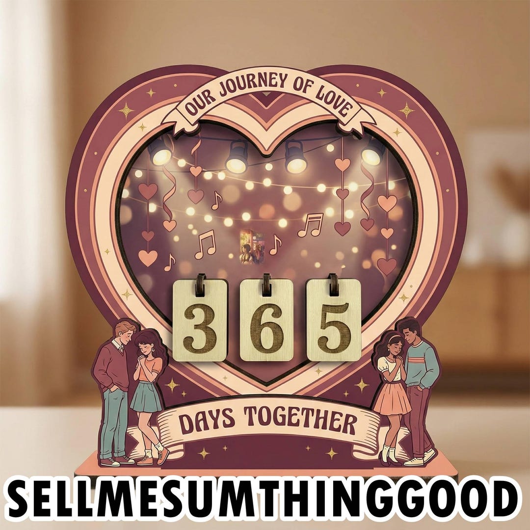 Personalized Days in Love Tracker Sign, Couple Day Counter, Romantic ...