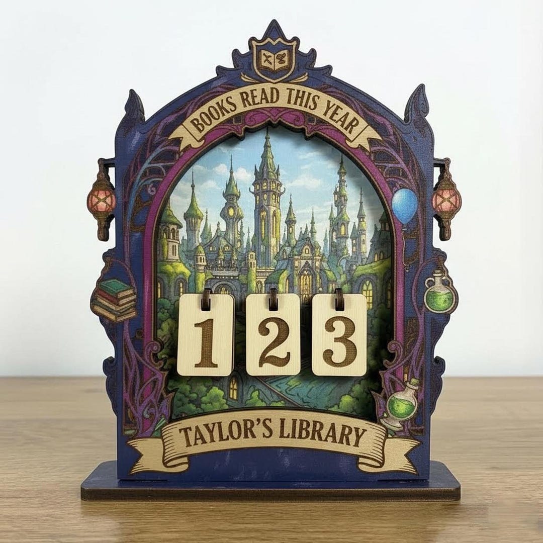Custom Wicked Movie Book Tracker, Reader Name Reading Counter, Pink ...