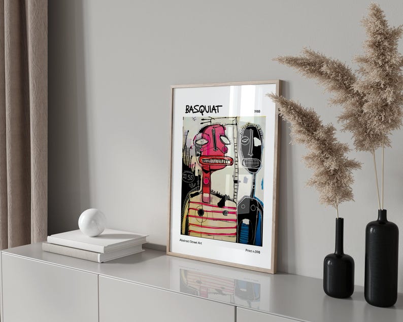 Set of 6 Basquiat-inspired Prints | Jean-michel Style Art | Abstract ...
