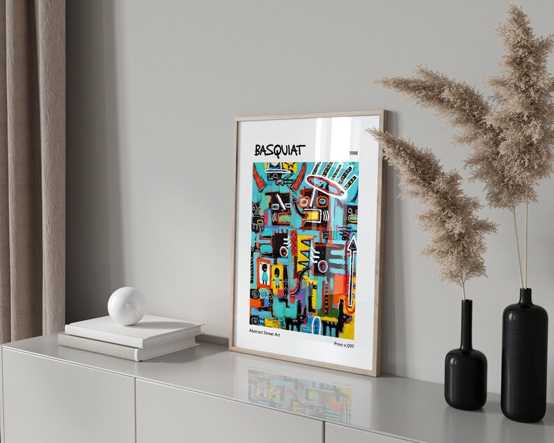 Set of 6 Basquiat-inspired Prints | Jean-michel Style Art | Abstract ...