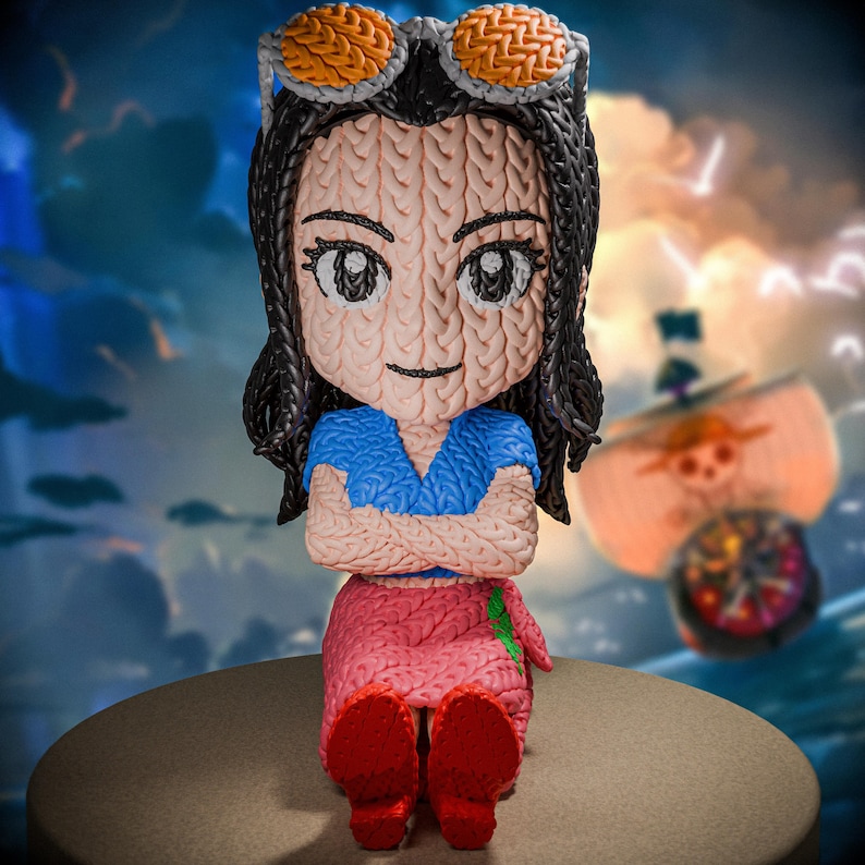 3D PRINTED - One Piece Nico Robin - Knitted Texture - Etsy
