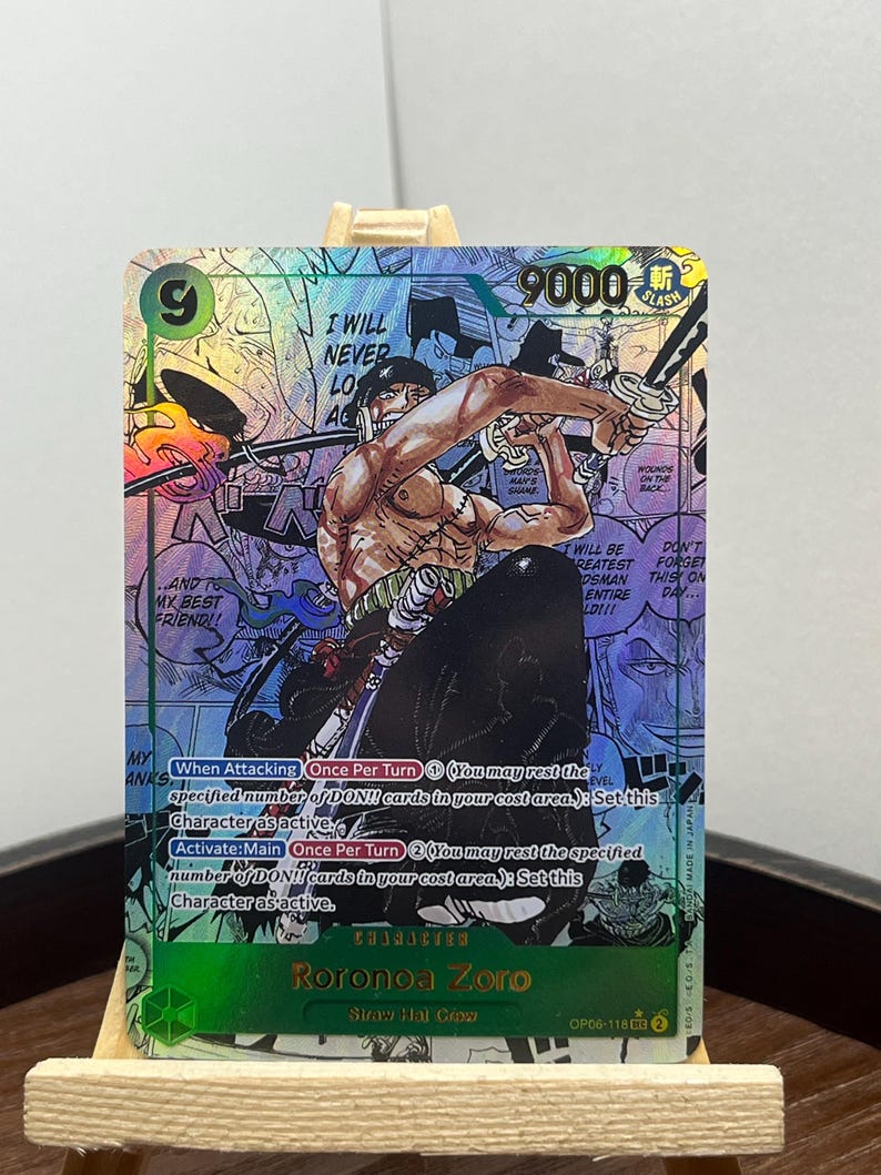 One Piece Proxy Card Roronoa Zoro – OP06 – Anime Manga Card – Fan Made ...
