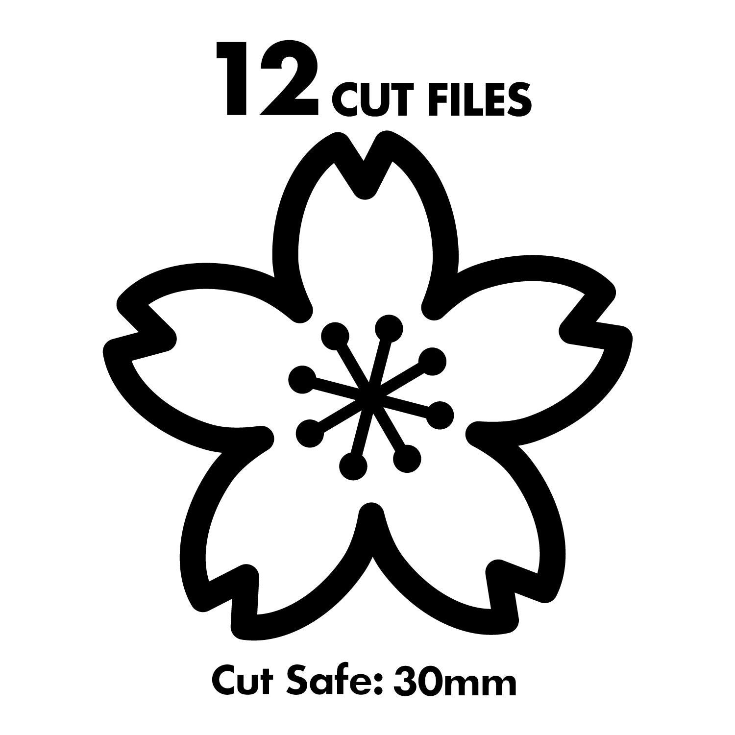 Cherry Blossom Sakura SVG | Vector Cut Design Files | Cricut Silhouette ...