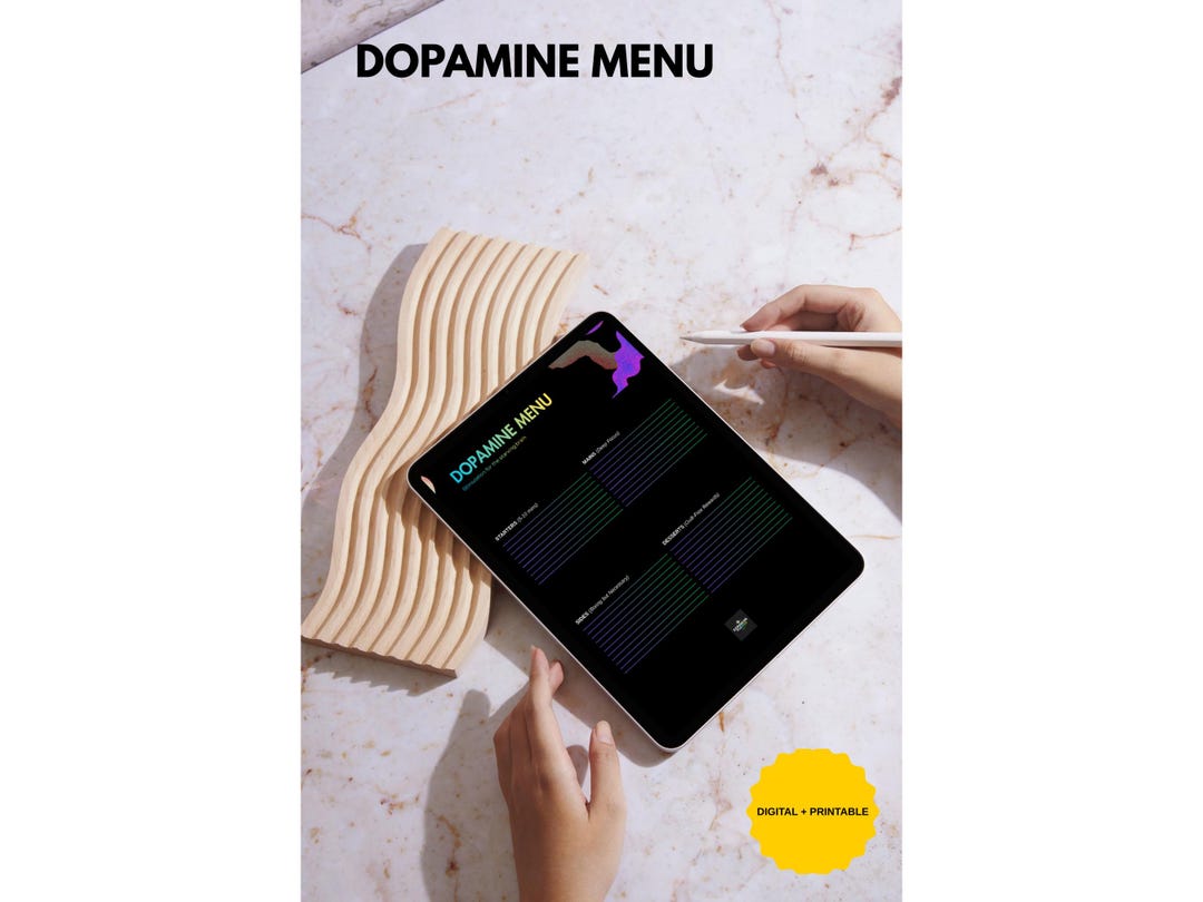 Dopamine Menu Template | ADHD Planner for Adults | Stimulation List ...
