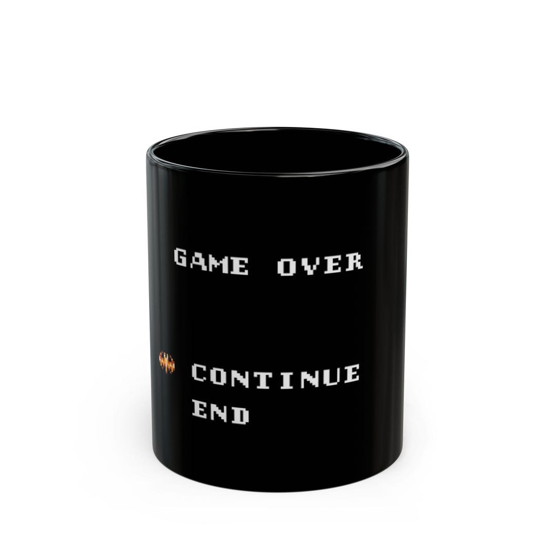 Game Over Batman Mug - Retro Video Game - 2 Size Options - Personalize ...