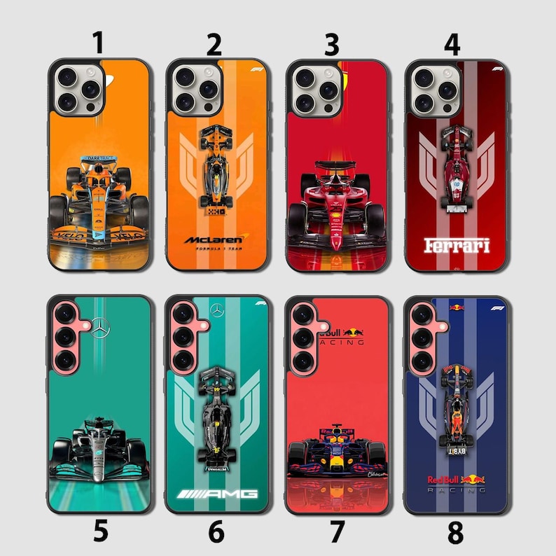 Team Racing Cars Popular iPhone 17 Pro Max, 16 Plus,15,14,13 Mini,12 ...