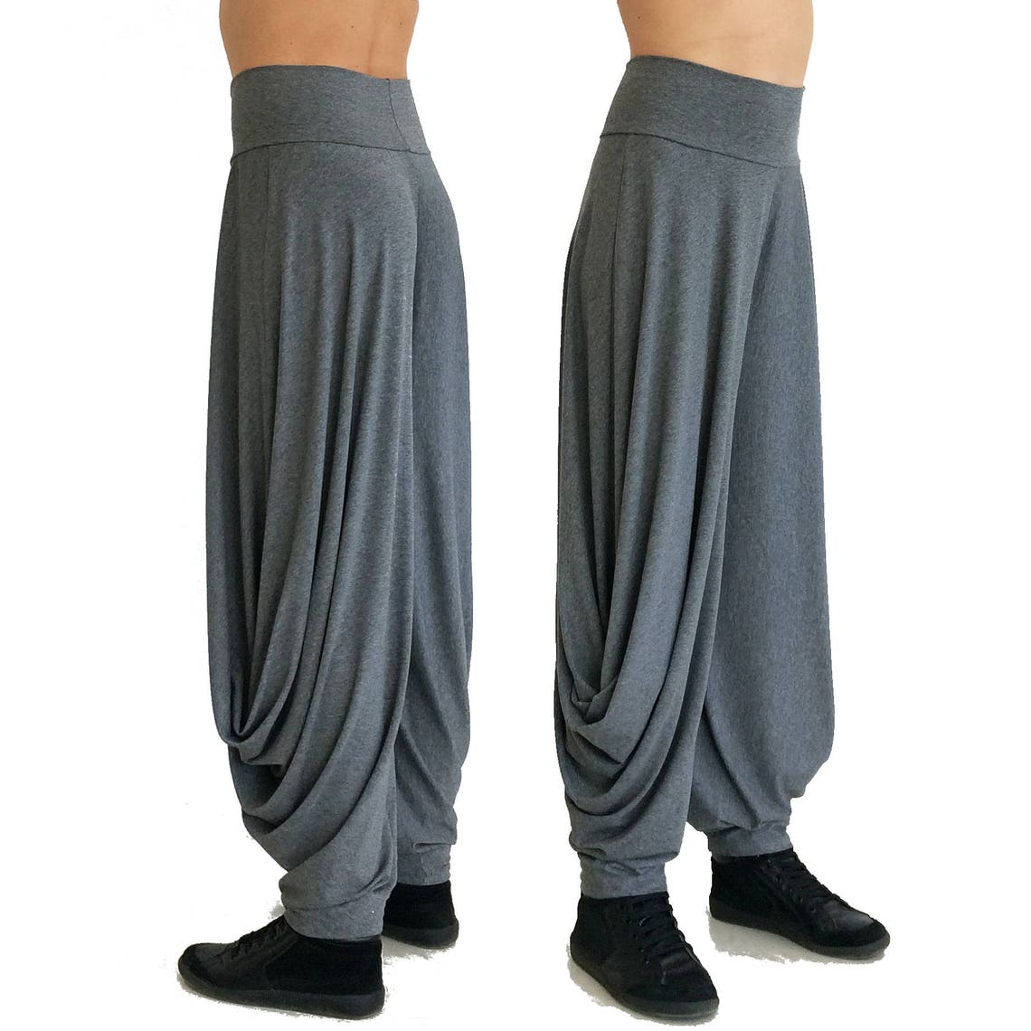 Draped Wide Leg Pants Harem Trousers Casual Loose Plus Size - Etsy
