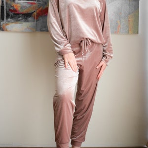 Velvet Sweatpants Women, Velour Trackpants Blue, Velour Sweatpants ...