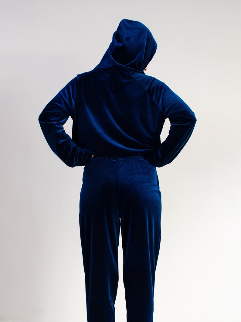 Velvet Sweatpants Women, Velour Trackpants Blue, Velour Sweatpants ...