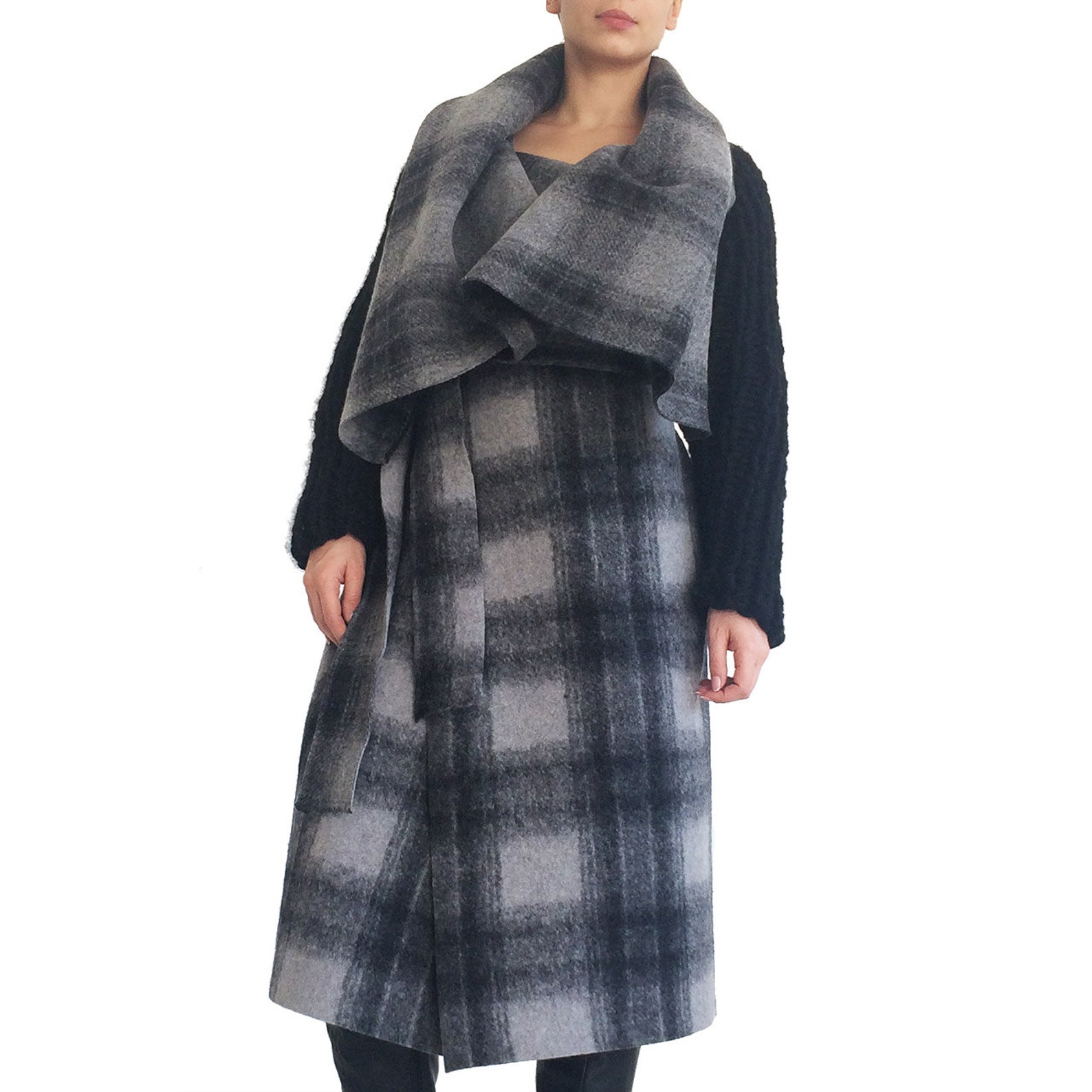 Unique Designer Coat/ Long Wool Coat/ Hooded Coat/ Women Long | Etsy