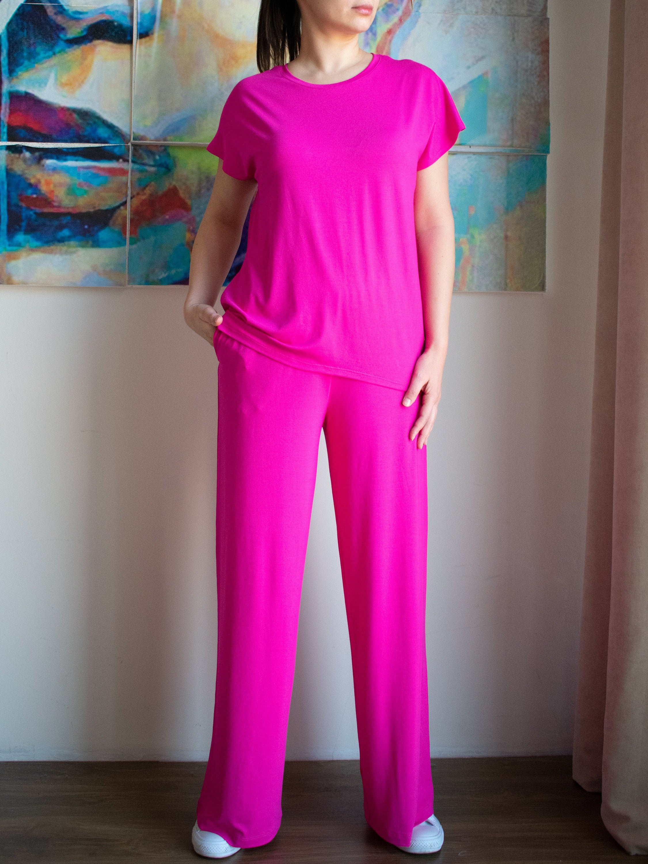 Loungewear Women Set, Soft Casual Jersey Matching Set Women, Pajama ...