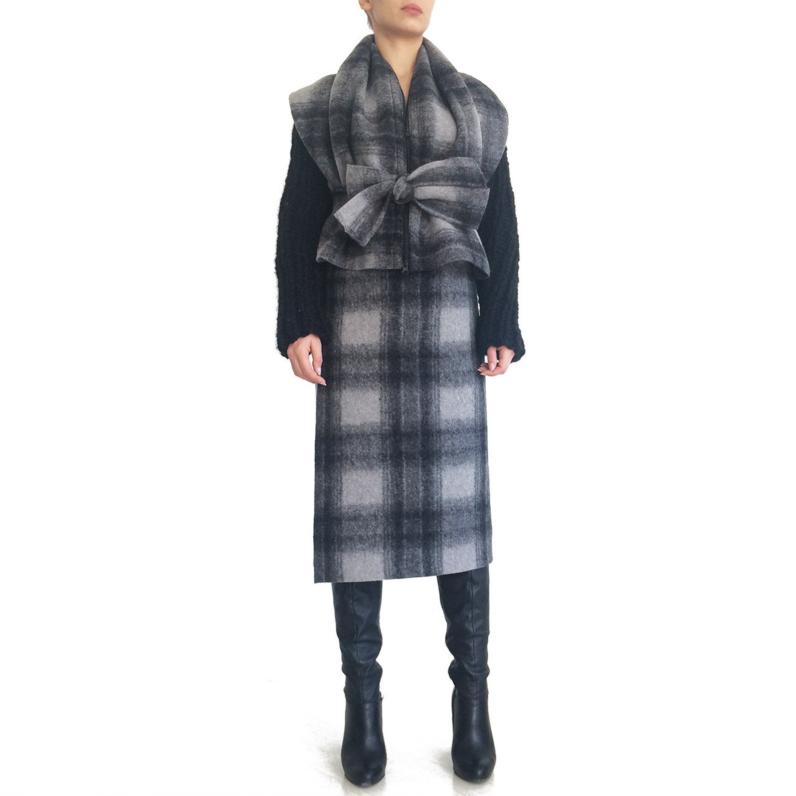 Unique Designer Coat/ Long Wool Coat/ Hooded Coat/ Women Long | Etsy