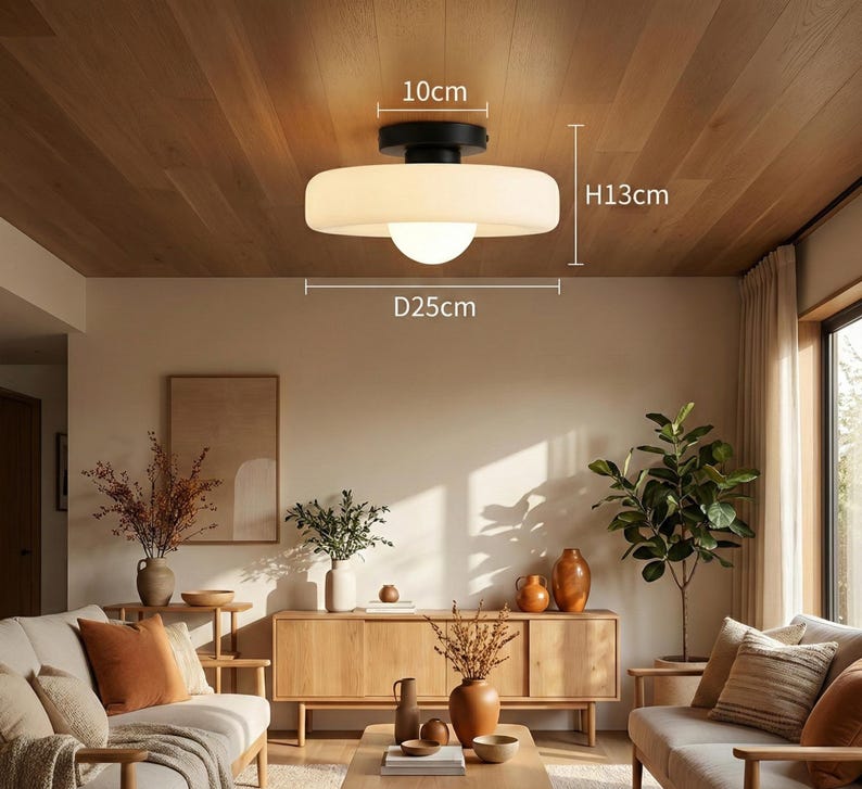 Nordic Glass Ceiling Light G9, Modern Single Head Flush Mount Lamp for ...