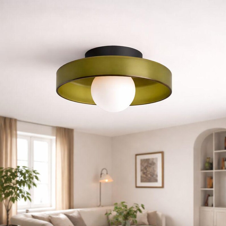 Nordic Glass Ceiling Light G9, Modern Single Head Flush Mount Lamp for ...