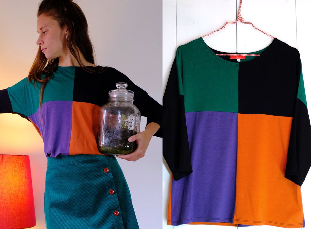 LAST PIECE only Size SM Leftready to Ship Color Block Patchwork Vintage ...