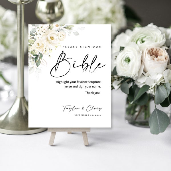 Wedding Bible Guest Book - Etsy